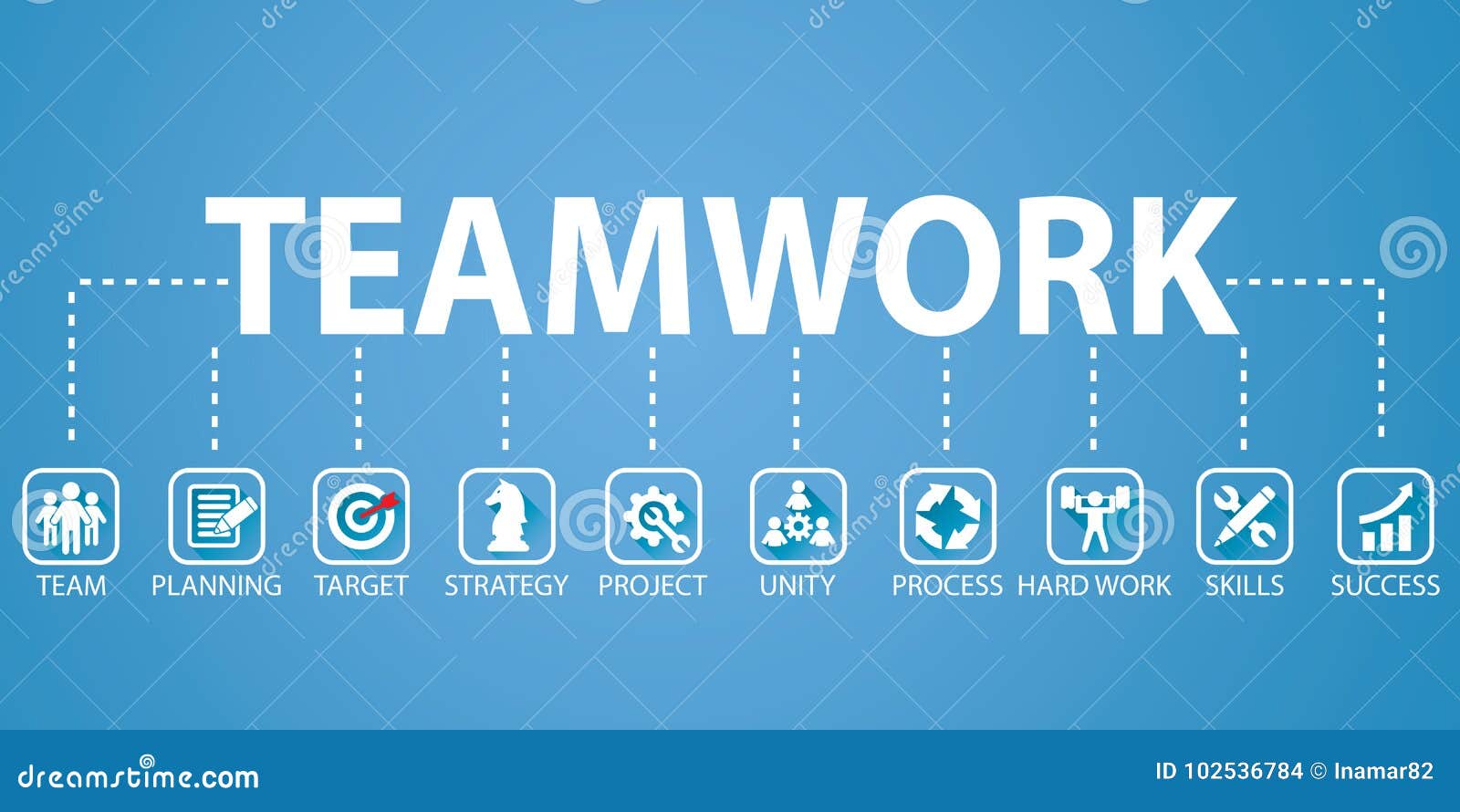 Business Teamwork Team Hard Work Concept Vector Illustration Stock Vector Illustration Of