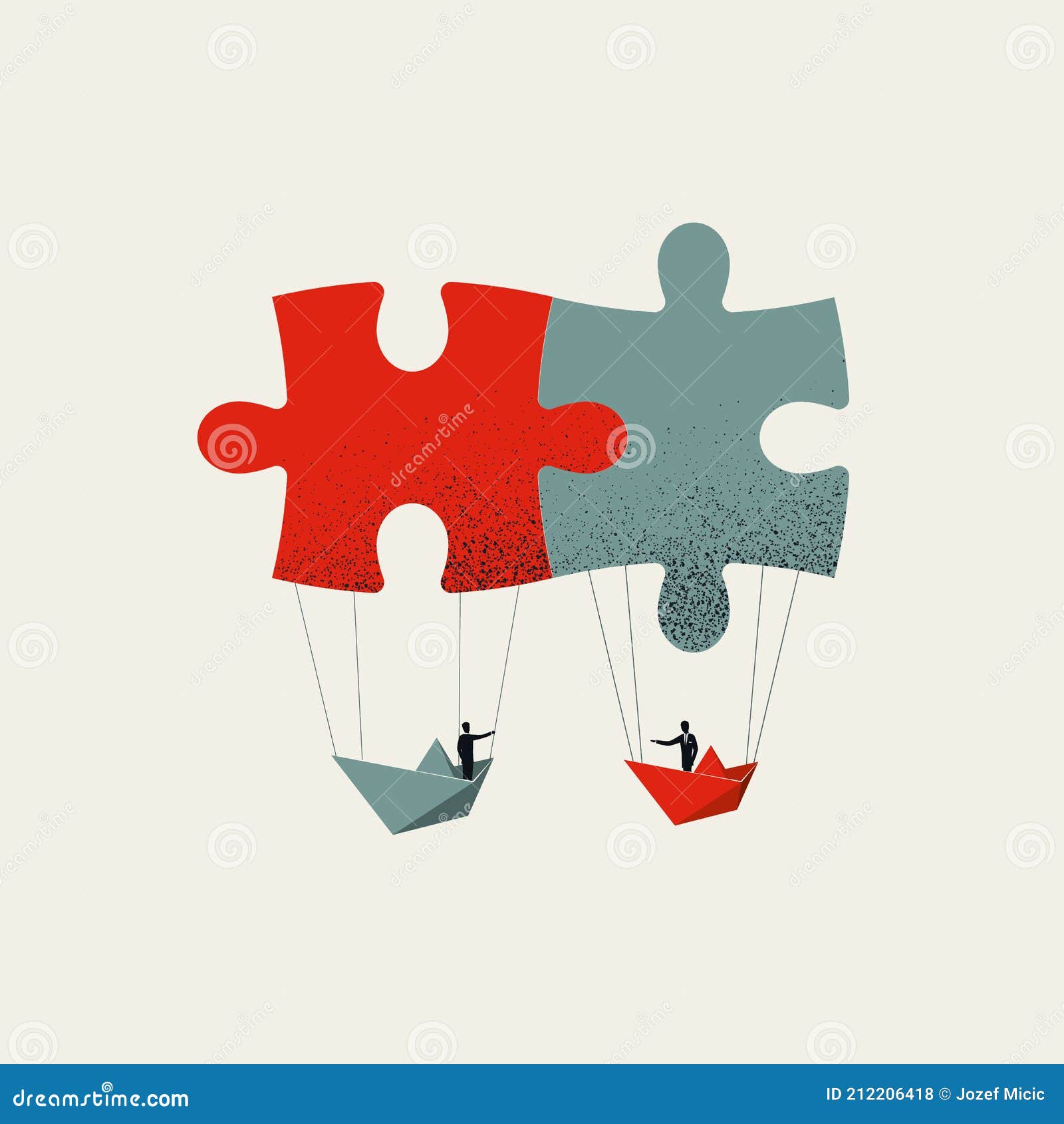 Business Teamwork Vector Concept. Symbol of Creative Cooperation and ...