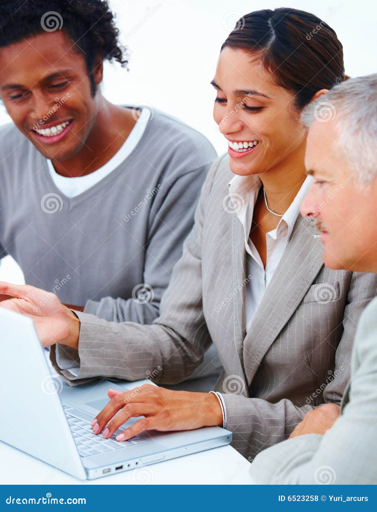 Business Teamworking on Laptop Stock Photo - Image of laughing ...