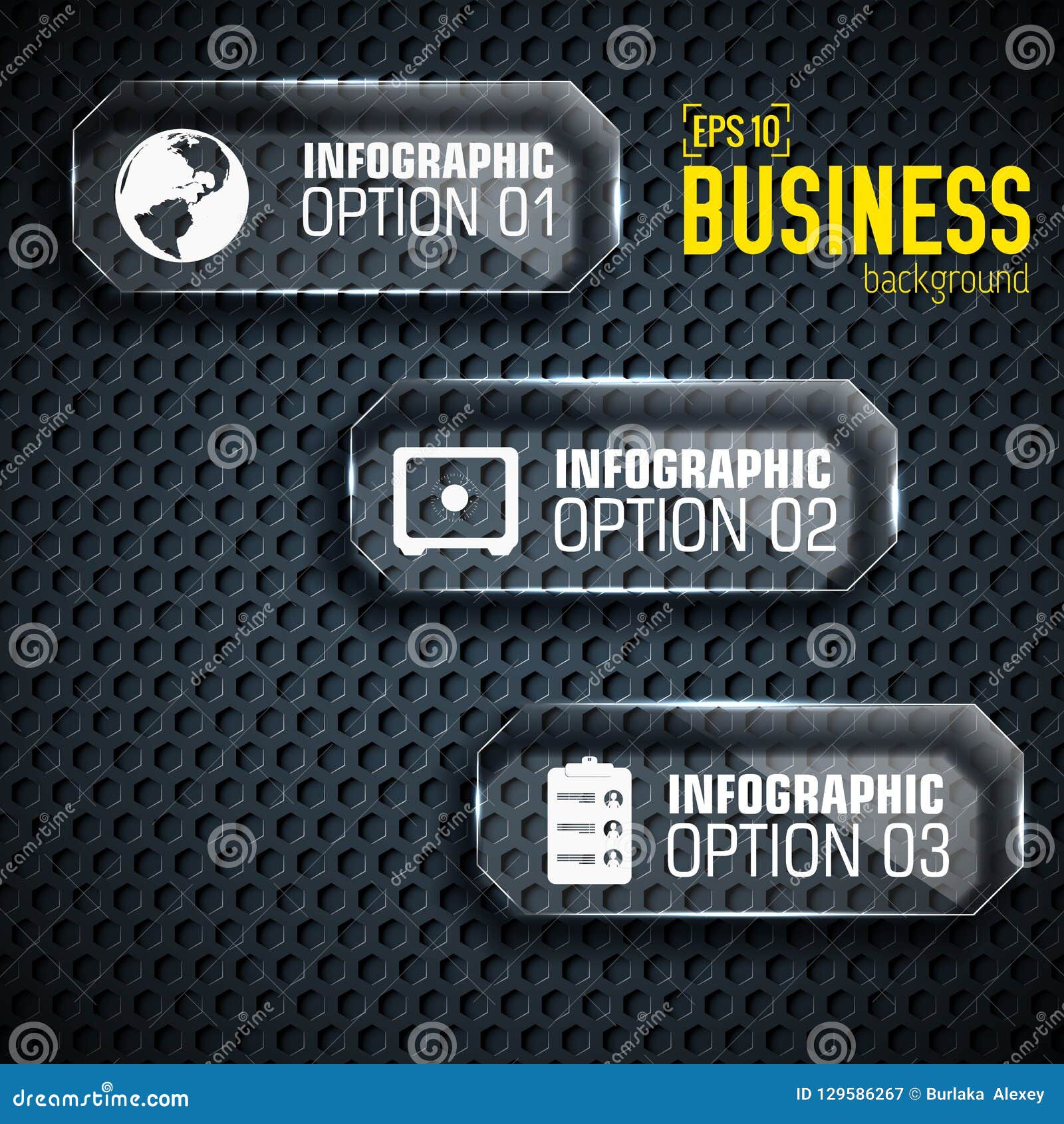 Business Tech Infographic Template with Text Fields. Vector ...