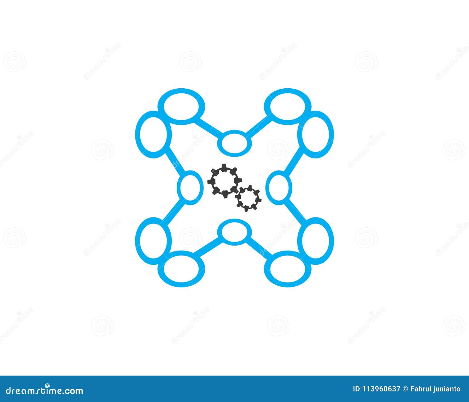 Business Techno Logo Design Concept Stock Vector - Illustration of ...