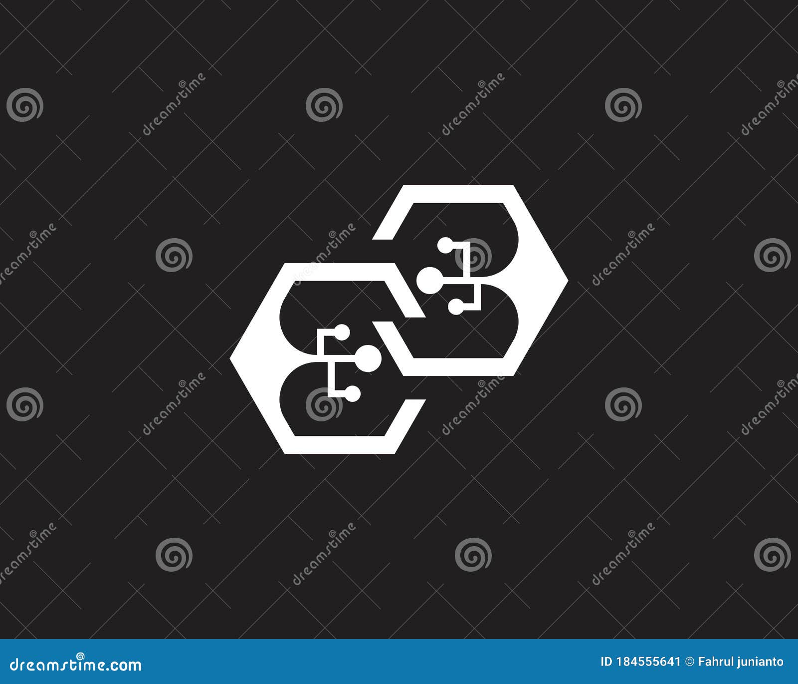 Techno Logo Letter H Circuit Symbol Vector Illustration | CartoonDealer ...