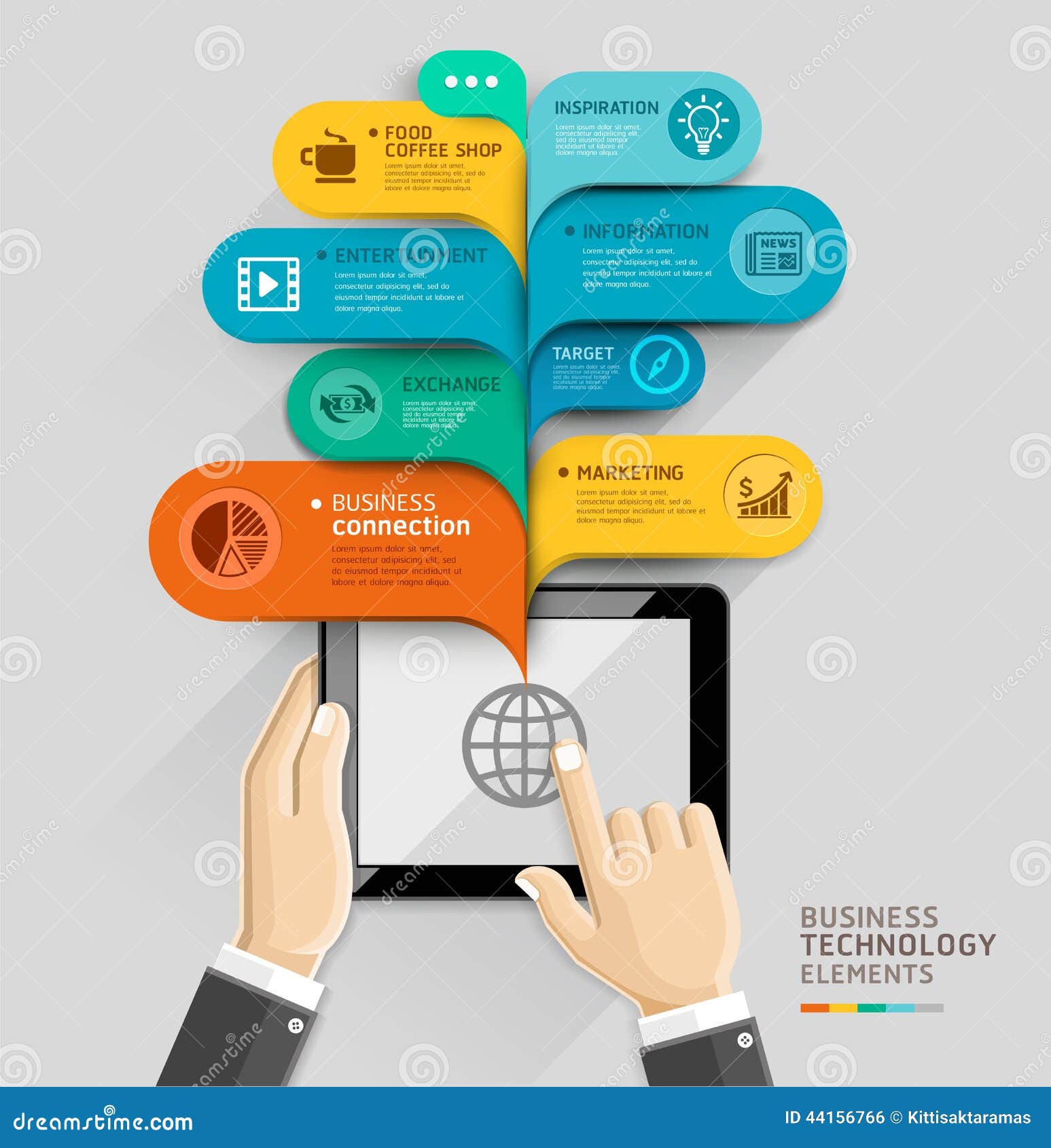 Business Technology Bubble Speech Template Style. Stock Vector ...