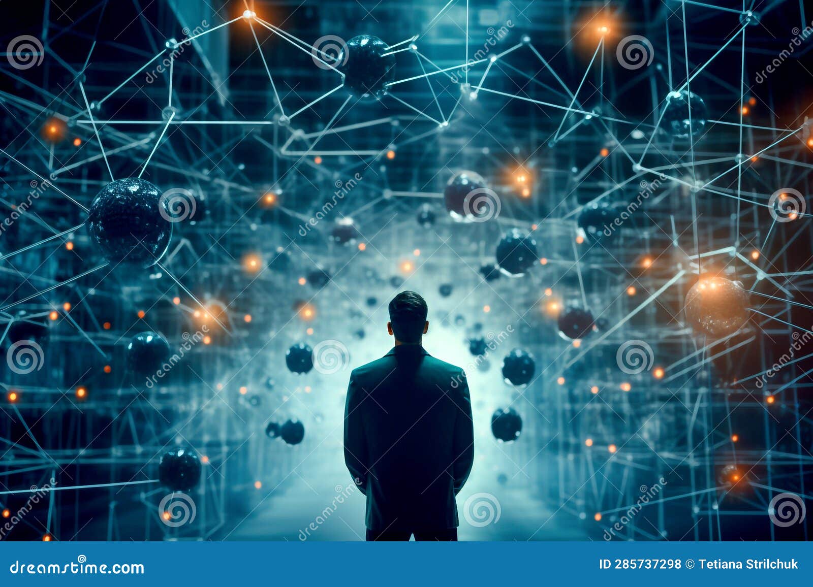 Business Technology Concept, Professional Business Man Walking on ...