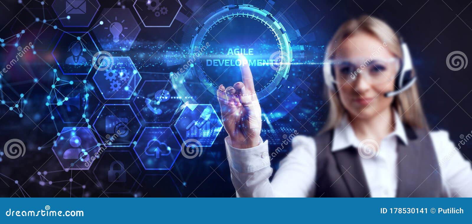 Business, Technology, Internet and Network Concept. Agile Software ...