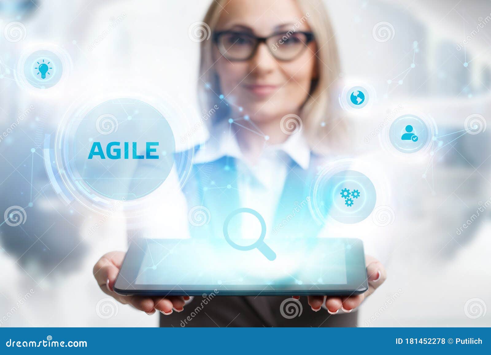 Business, Technology, Internet and Network Concept. Agile Software ...