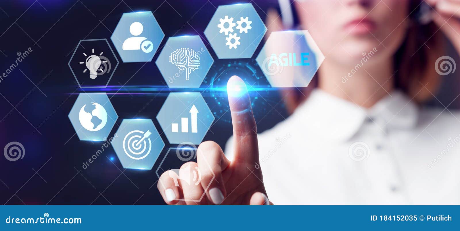 Business, Technology, Internet and Network Concept. Agile Software ...