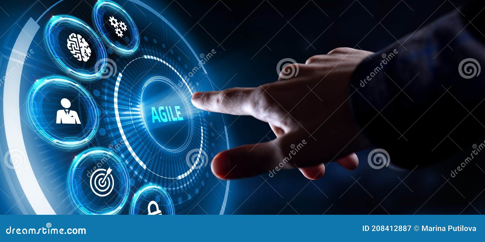 Business, Technology, Internet and Network Concept. Agile Software ...