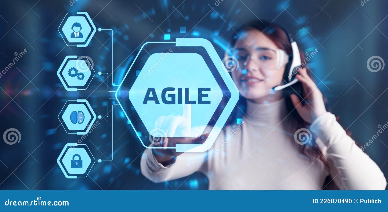 Business, Technology, Internet and Network Concept. Agile Software ...