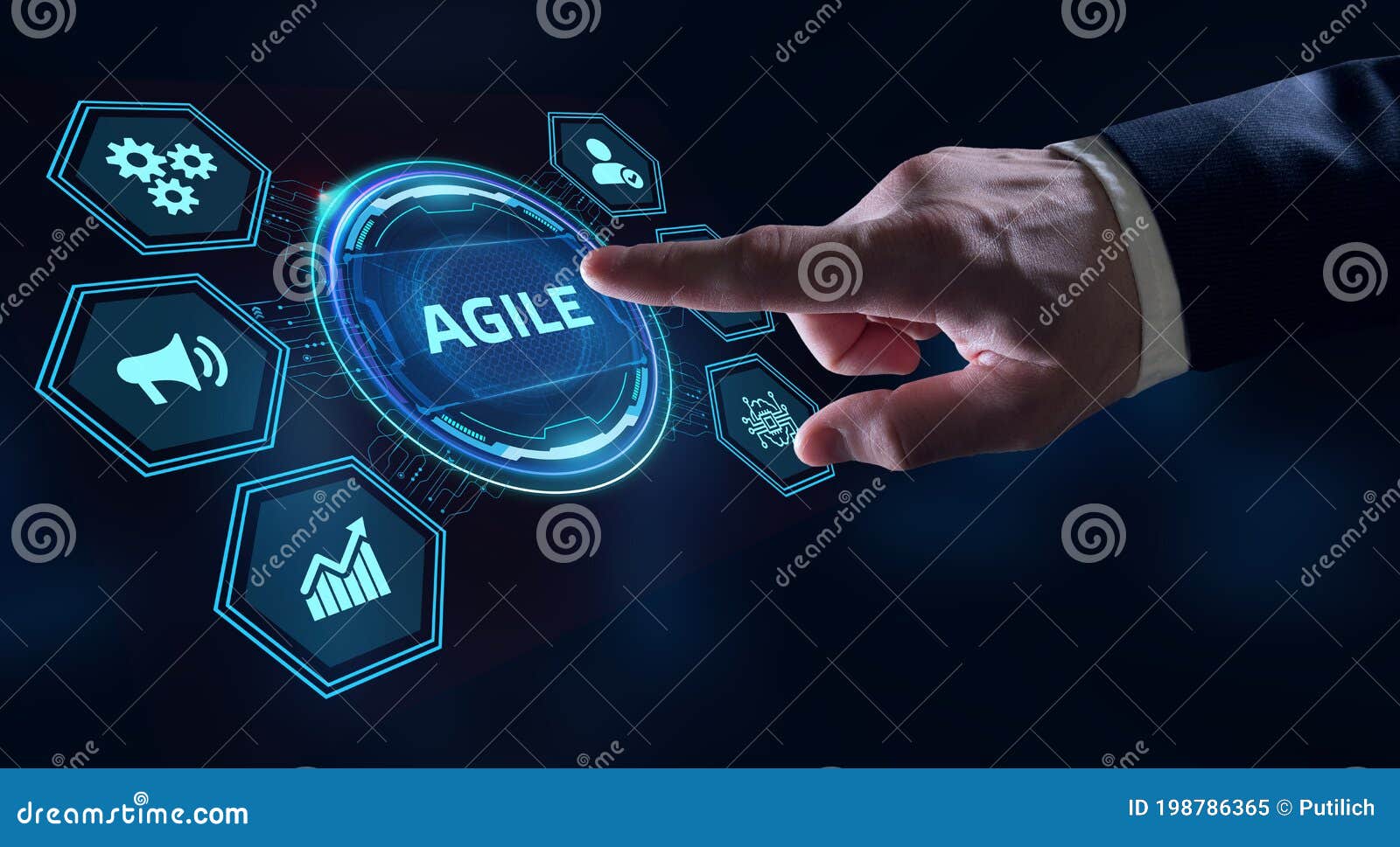 Business, Technology, Internet and Network Concept. Agile Software ...