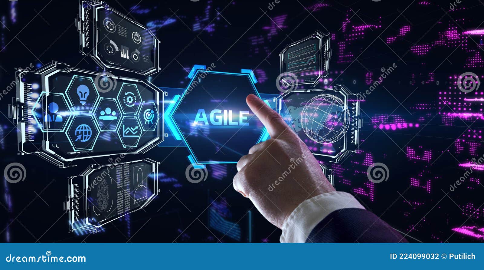 Business, Technology, Internet and Network Concept. Agile Software ...