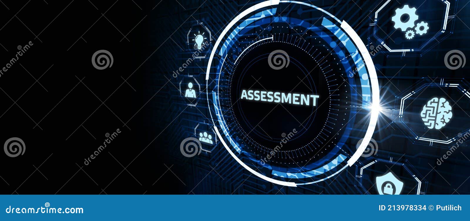 Technology Assessment Blue Gradient Concept Icon Cartoon Vector ...