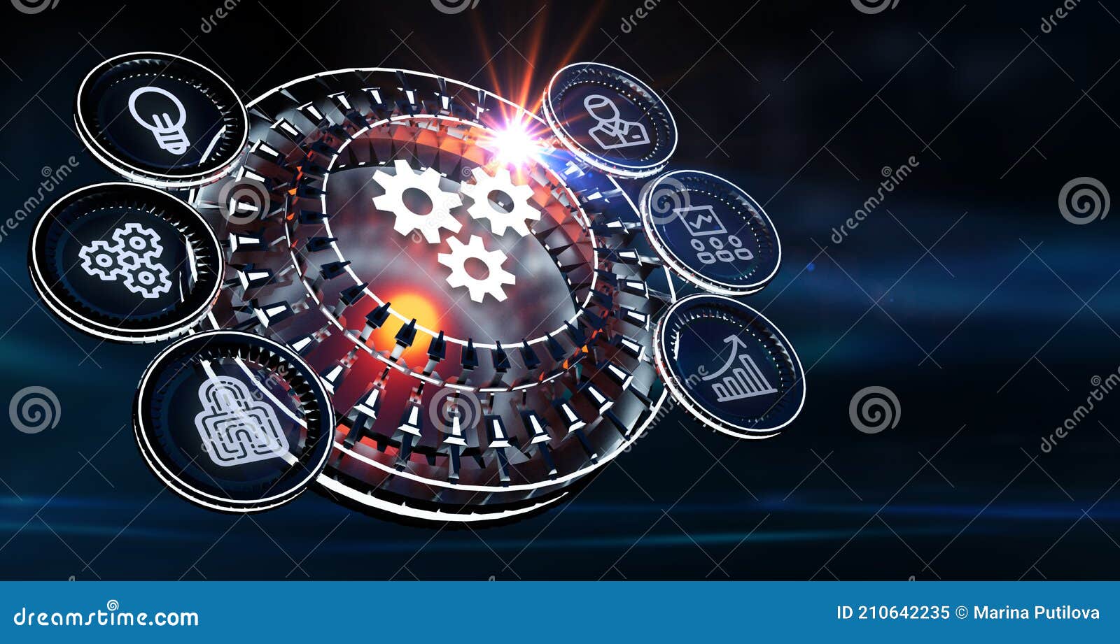 Business, Technology, Internet and Network Concept. Automation Software ...