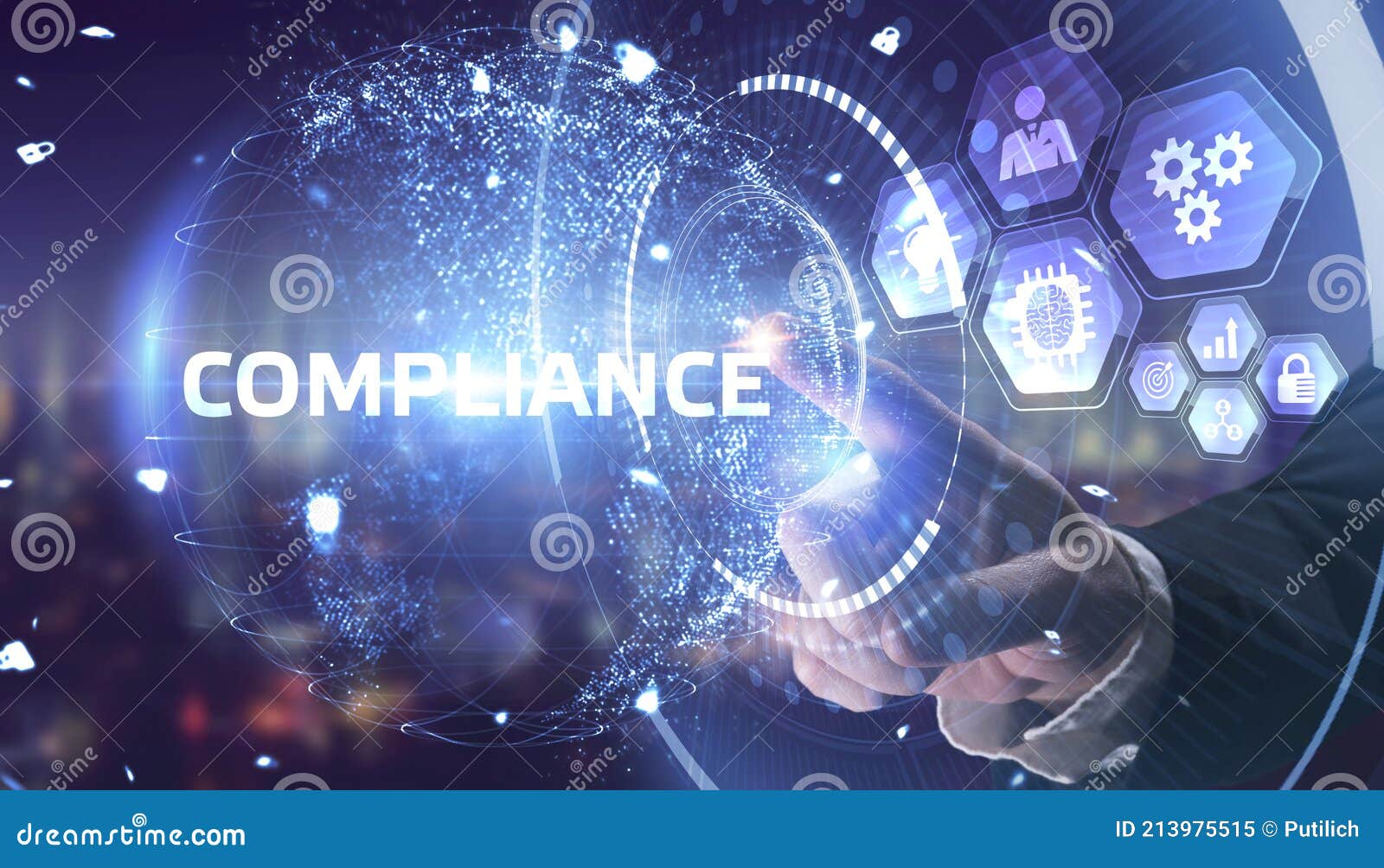 Business, Technology, Internet and Network Concept. Compliance Rules ...