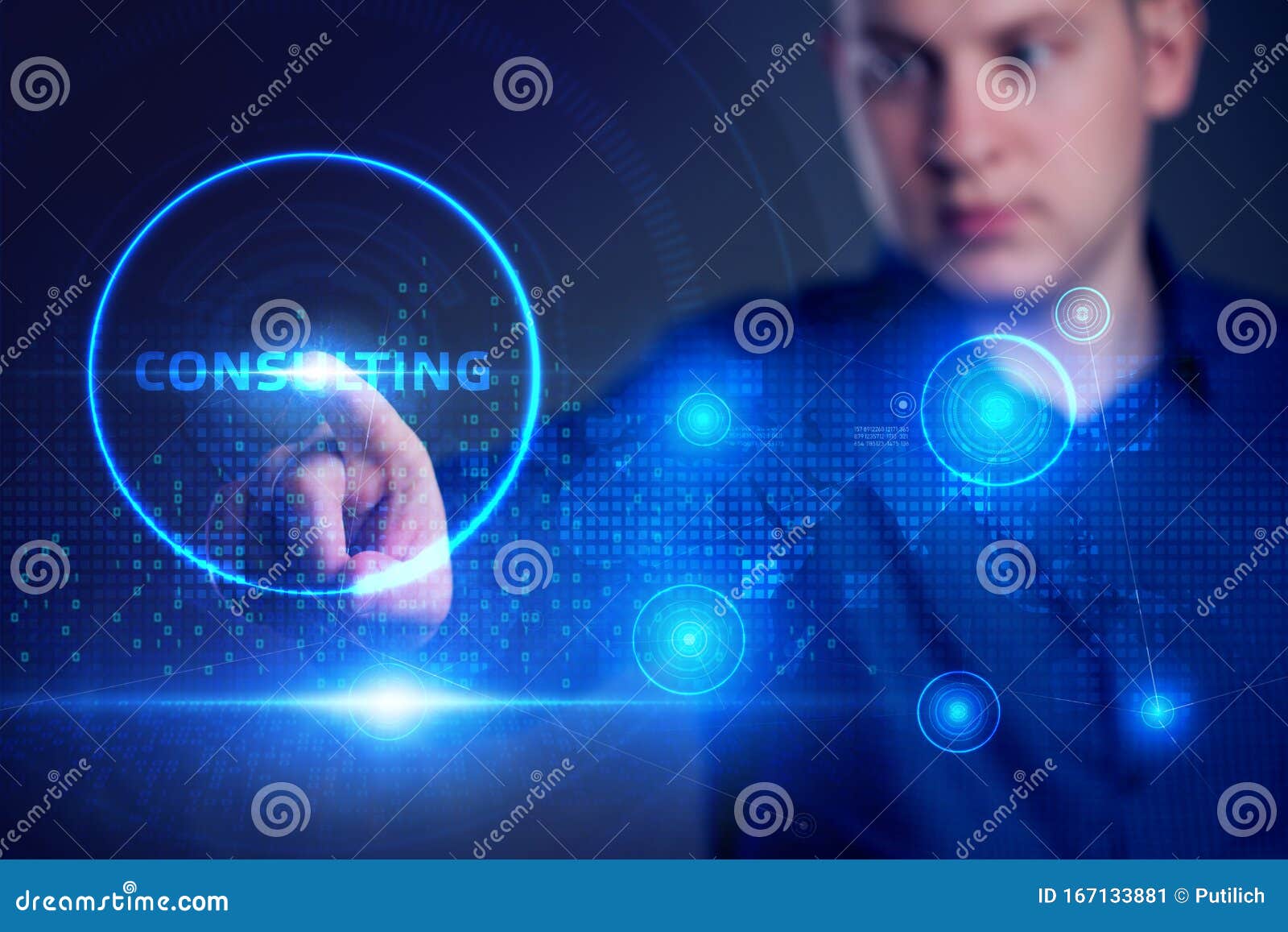 Business, Technology, Internet and Network Concept. Consulting Expert ...