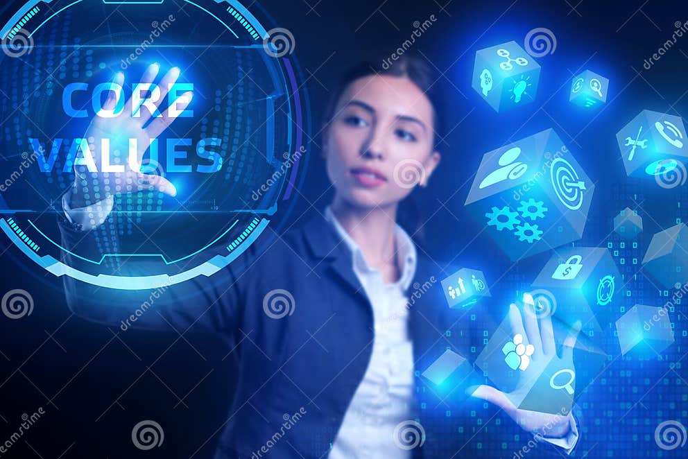 Business, Technology, Internet and Network Concept. Core Values ...