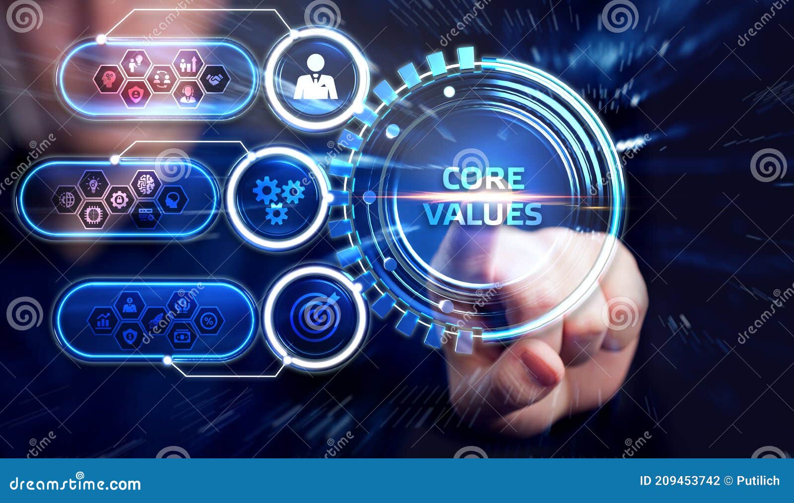 Business, Technology, Internet and Network Concept. Core Values ...