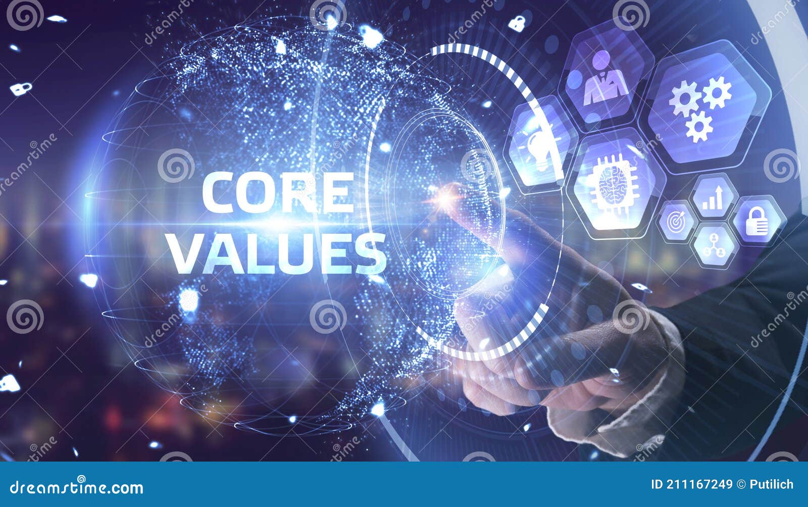 Business, Technology, Internet and Network Concept. Core Values ...