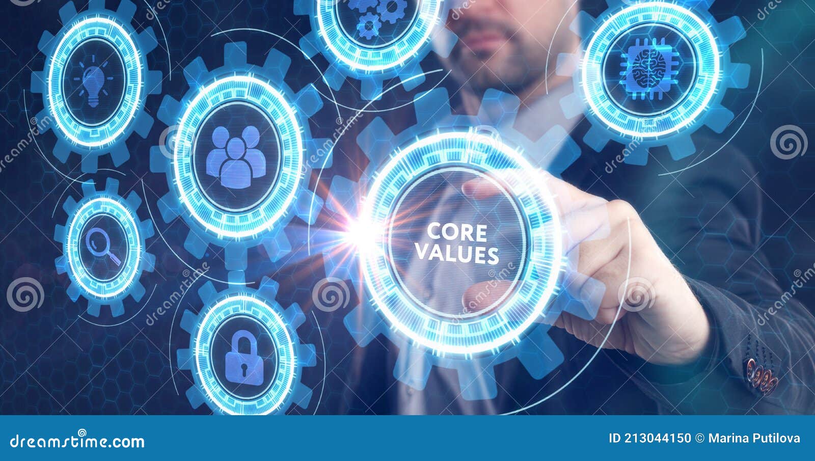 Business, Technology, Internet and Network Concept. Core Values ...