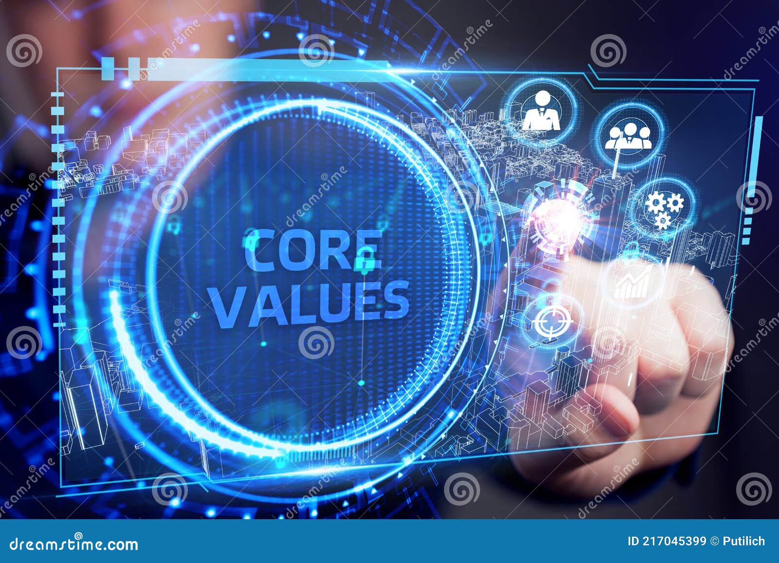 Business, Technology, Internet and Network Concept. Core Values ...