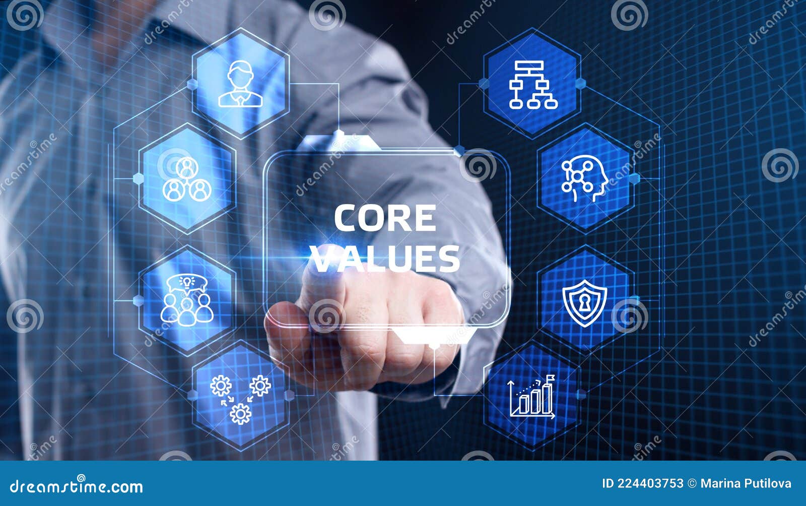 Business, Technology, Internet and Network Concept. Core Values ...