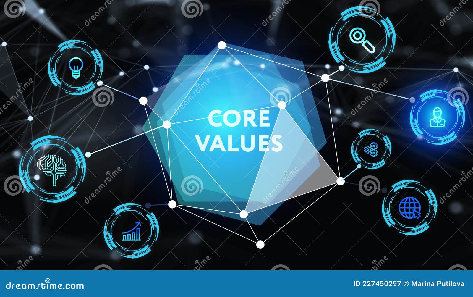 Business, Technology, Internet and Network Concept. Core Values ...