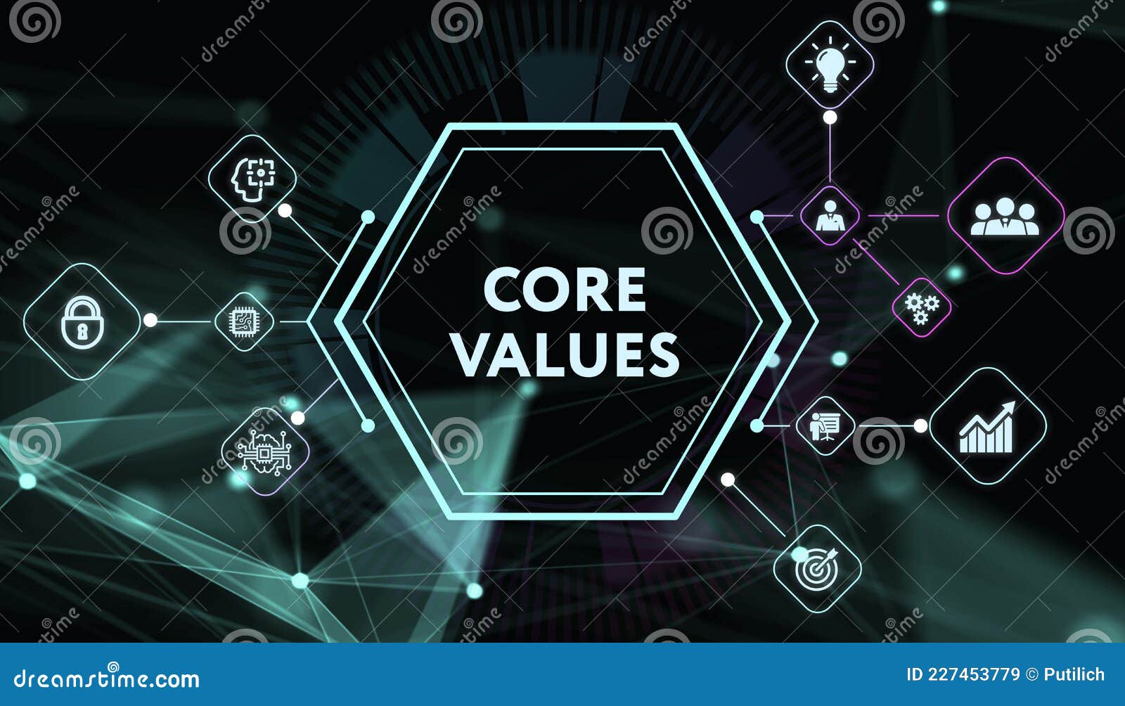 Business, Technology, Internet and Network Concept. Core Values ...