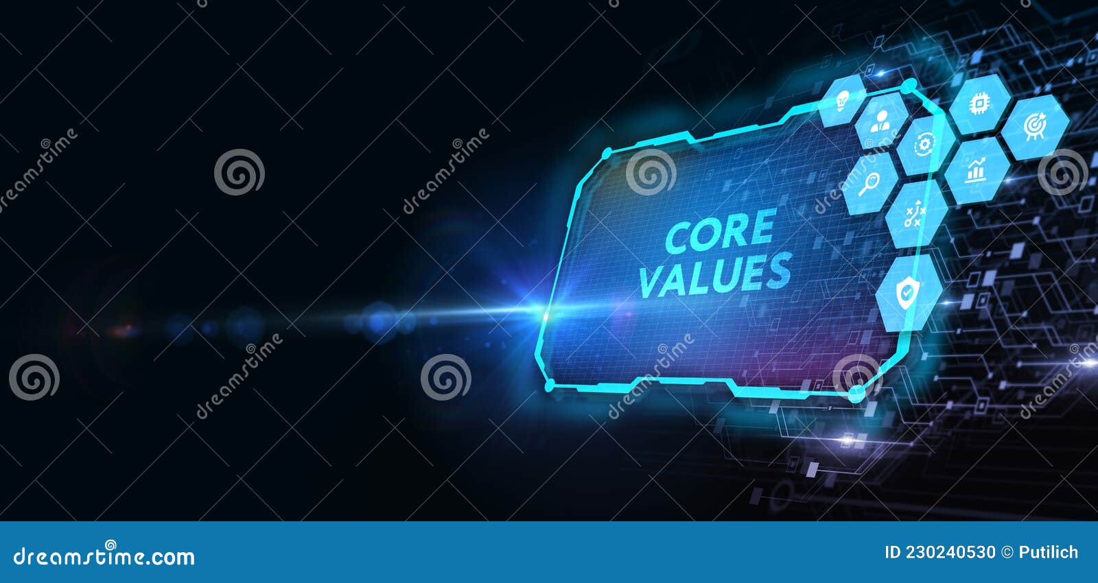 Business, Technology, Internet and Network Concept. Core Values ...