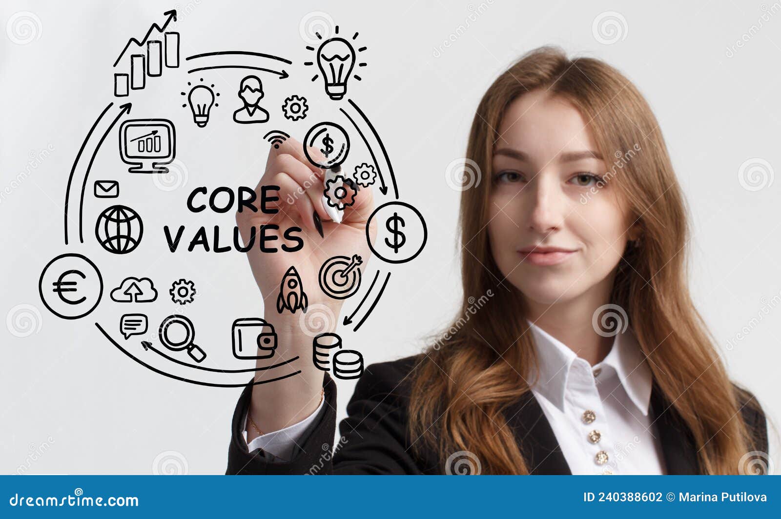 Business, Technology, Internet and Network Concept. Core Values ...