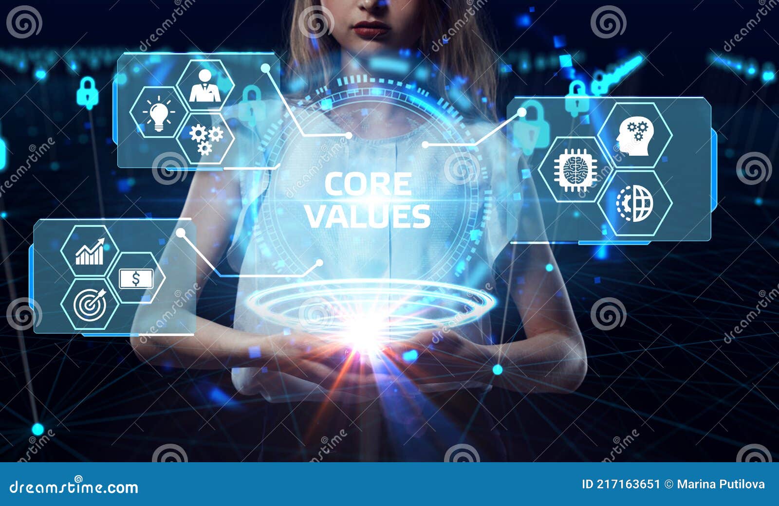 Business, Technology, Internet and Network Concept. Core Values ...