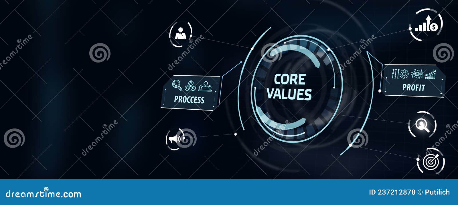 Business, Technology, Internet and Network Concept. Core Values ...