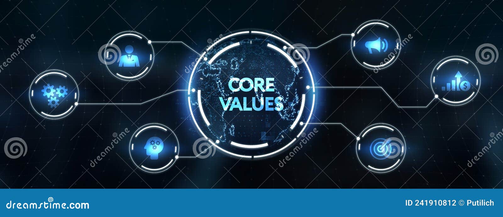 Business, Technology, Internet and Network Concept. Core Values ...