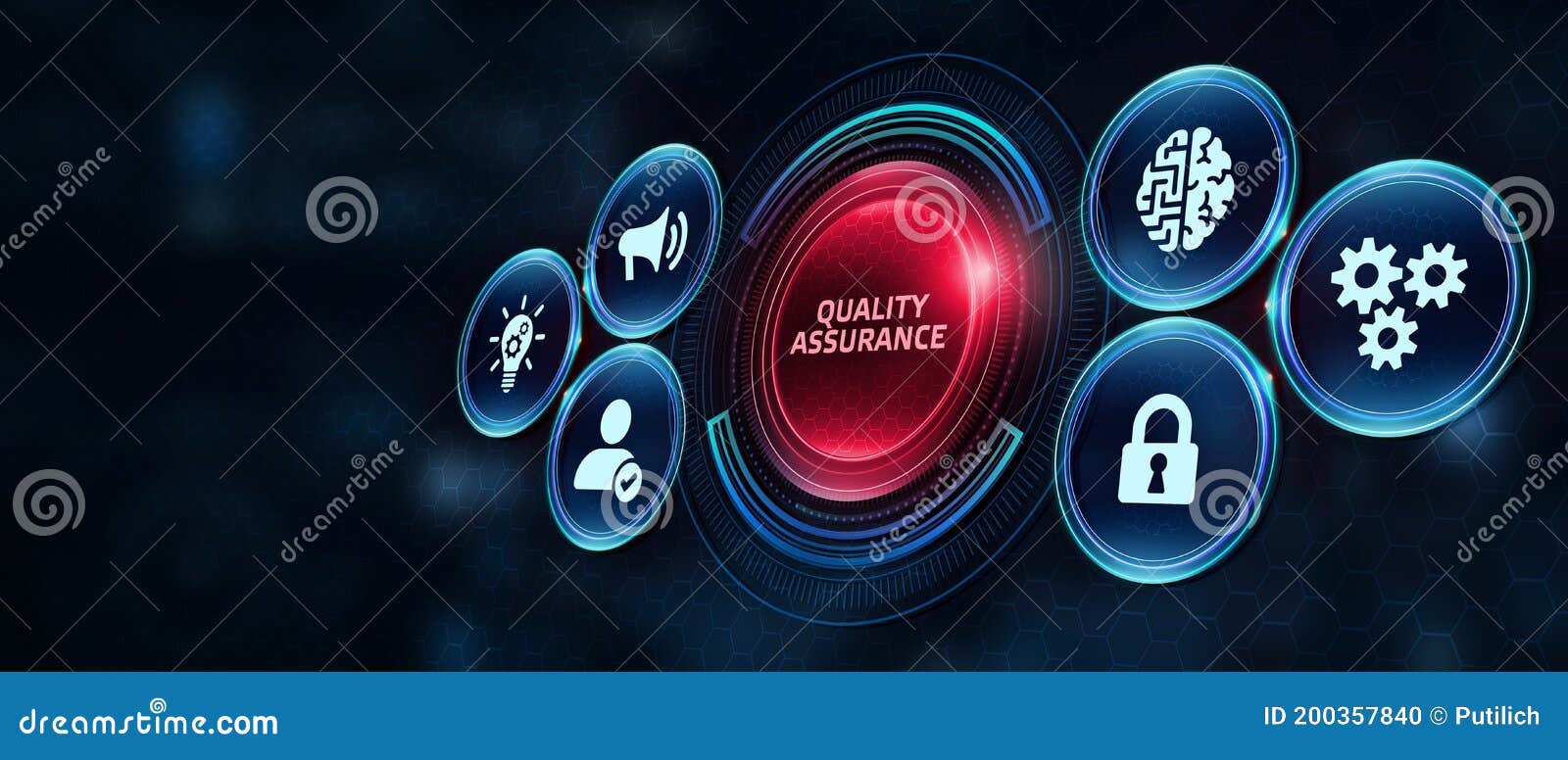 Business, Technology, Internet and Network Concept. Quality Assurance ...