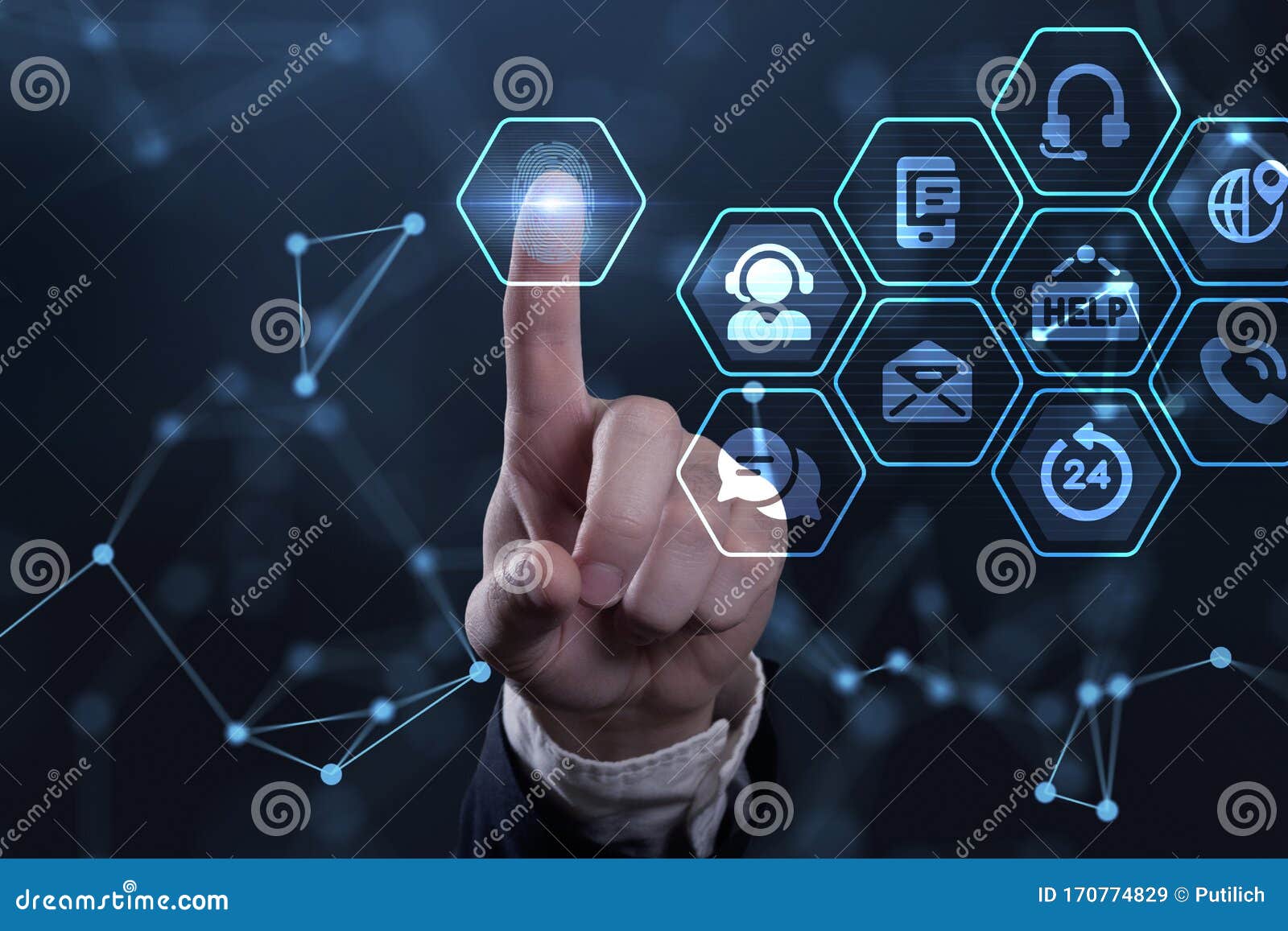 Business, Technology, Internet and Network Concept. Technical Support ...