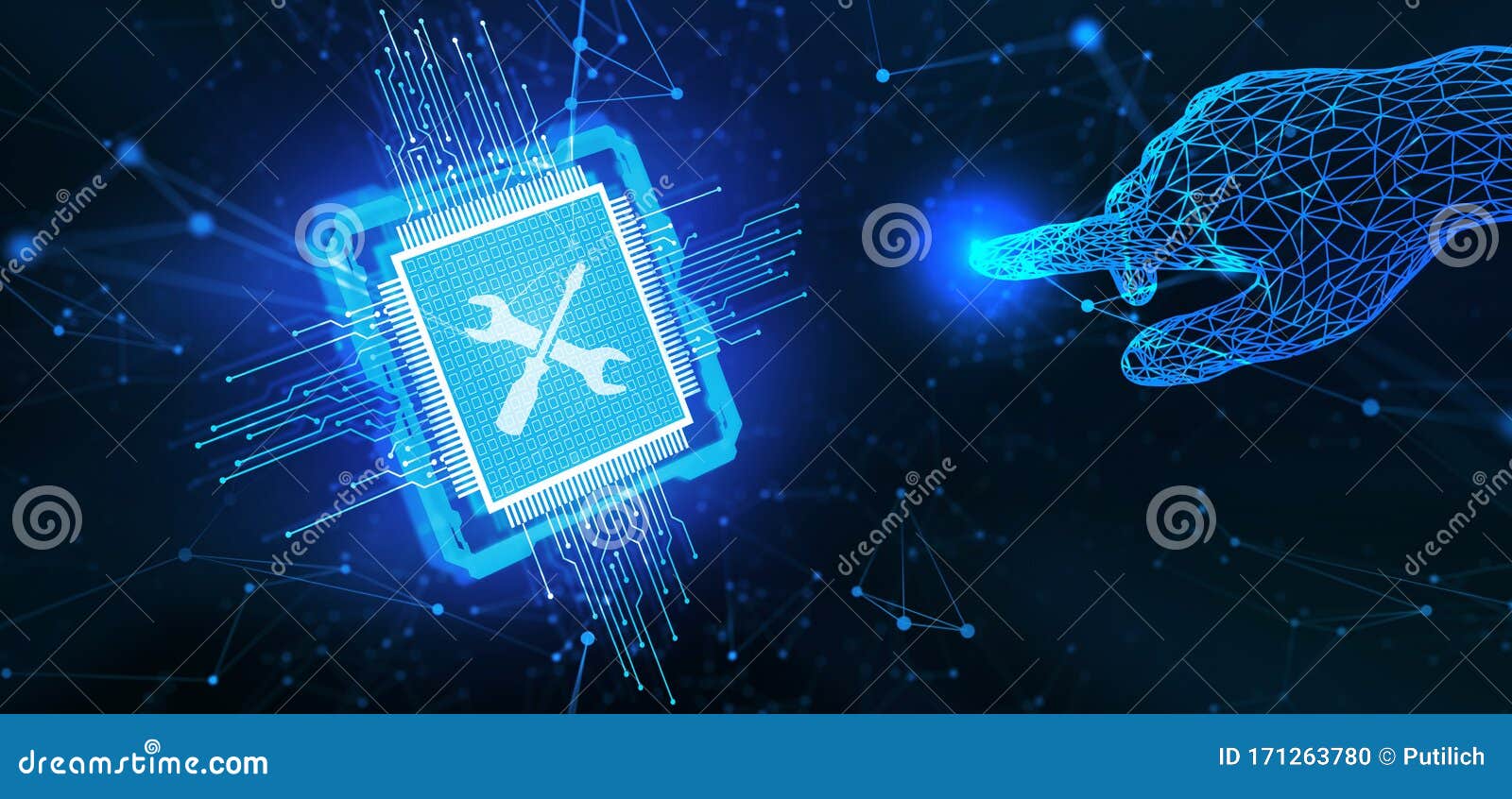 Business, Technology, Internet and Network Concept. Technical Support ...