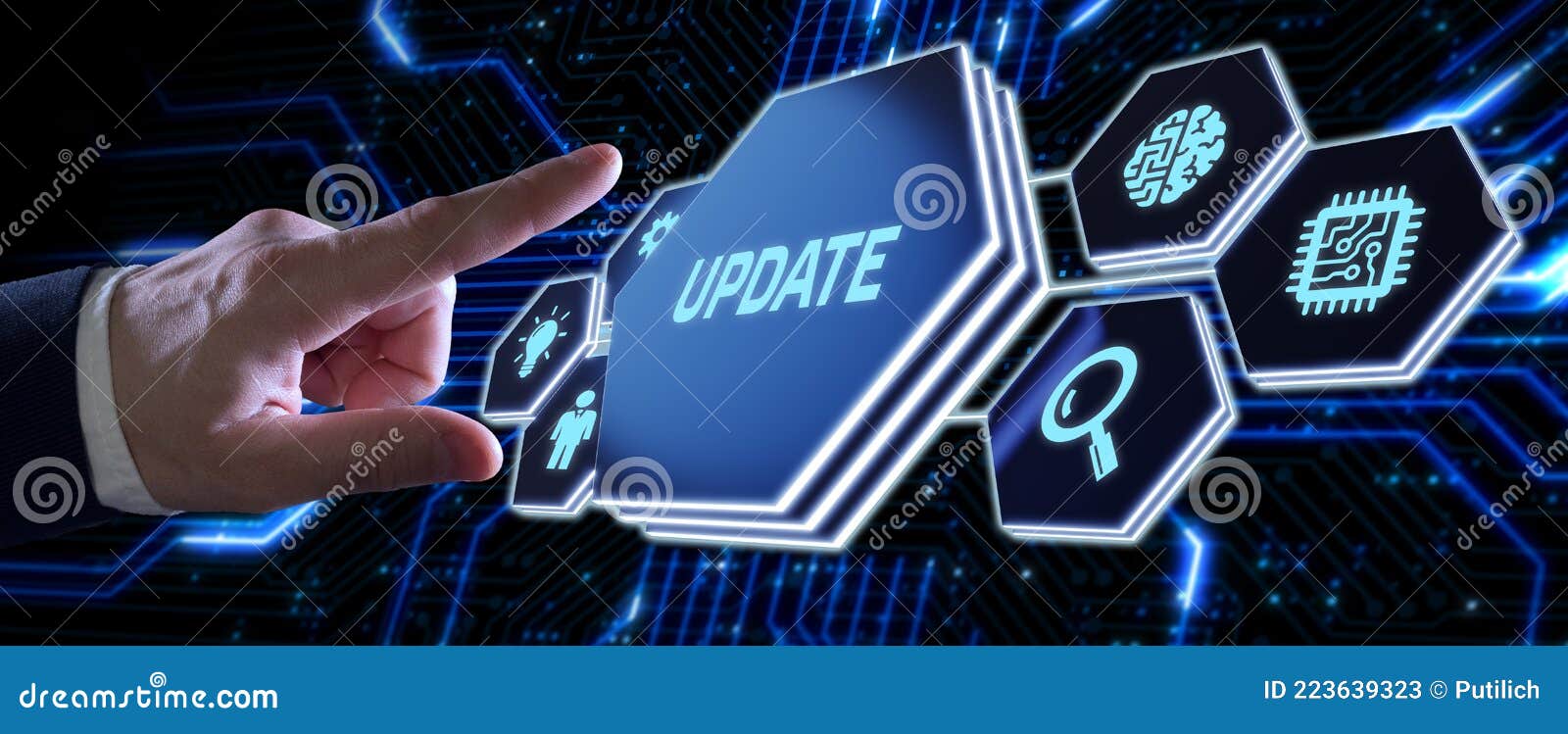 Business, Technology, Internet and Network Concept. Update Software ...