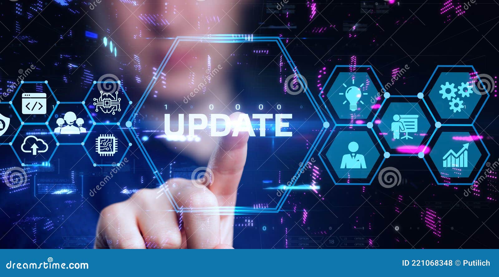 Business, Technology, Internet and Network Concept. Update Software ...