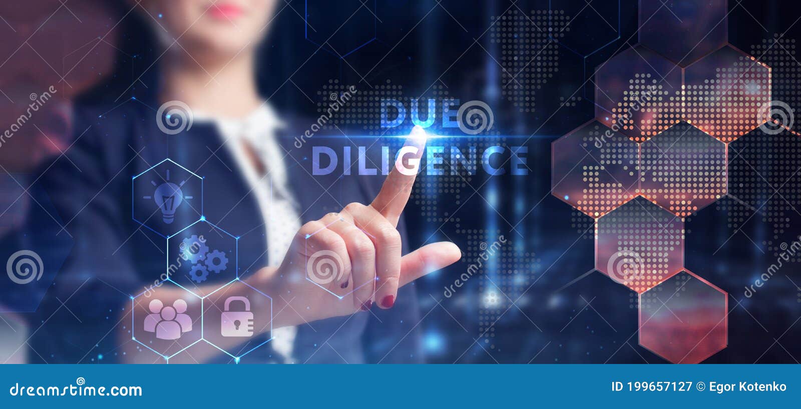 Business, Technology, Internet and Network Concept. Young Businessman ...