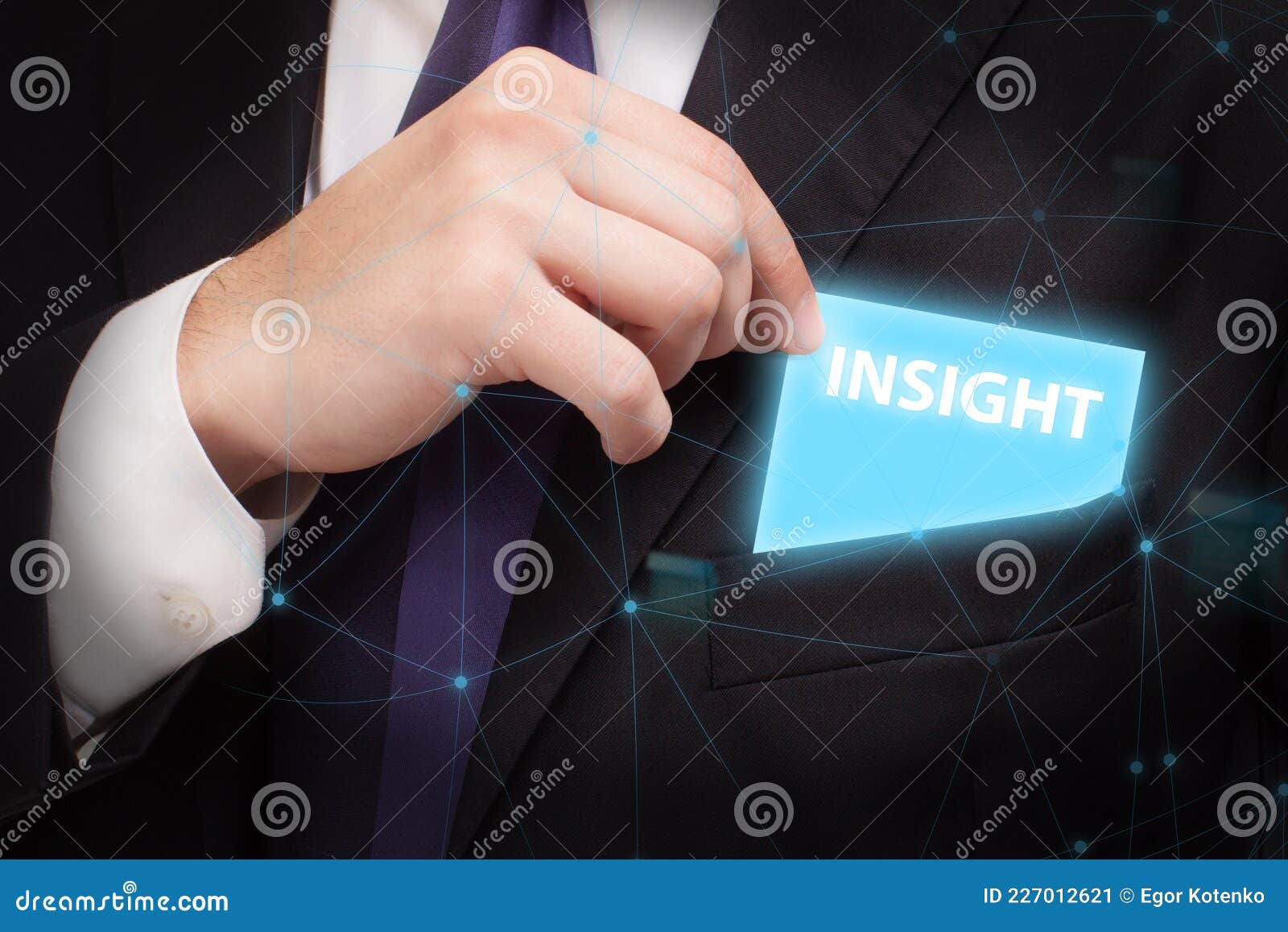 Business, Technology, Internet and Network Concept. Young Businessman ...