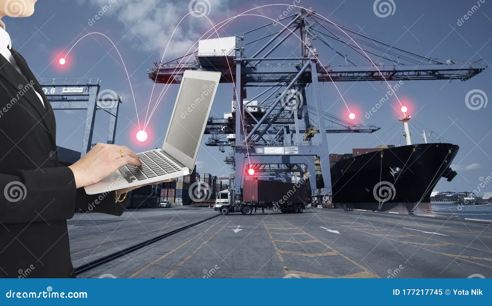 Business Technology Logistics Shipping Import Export Stock Image ...