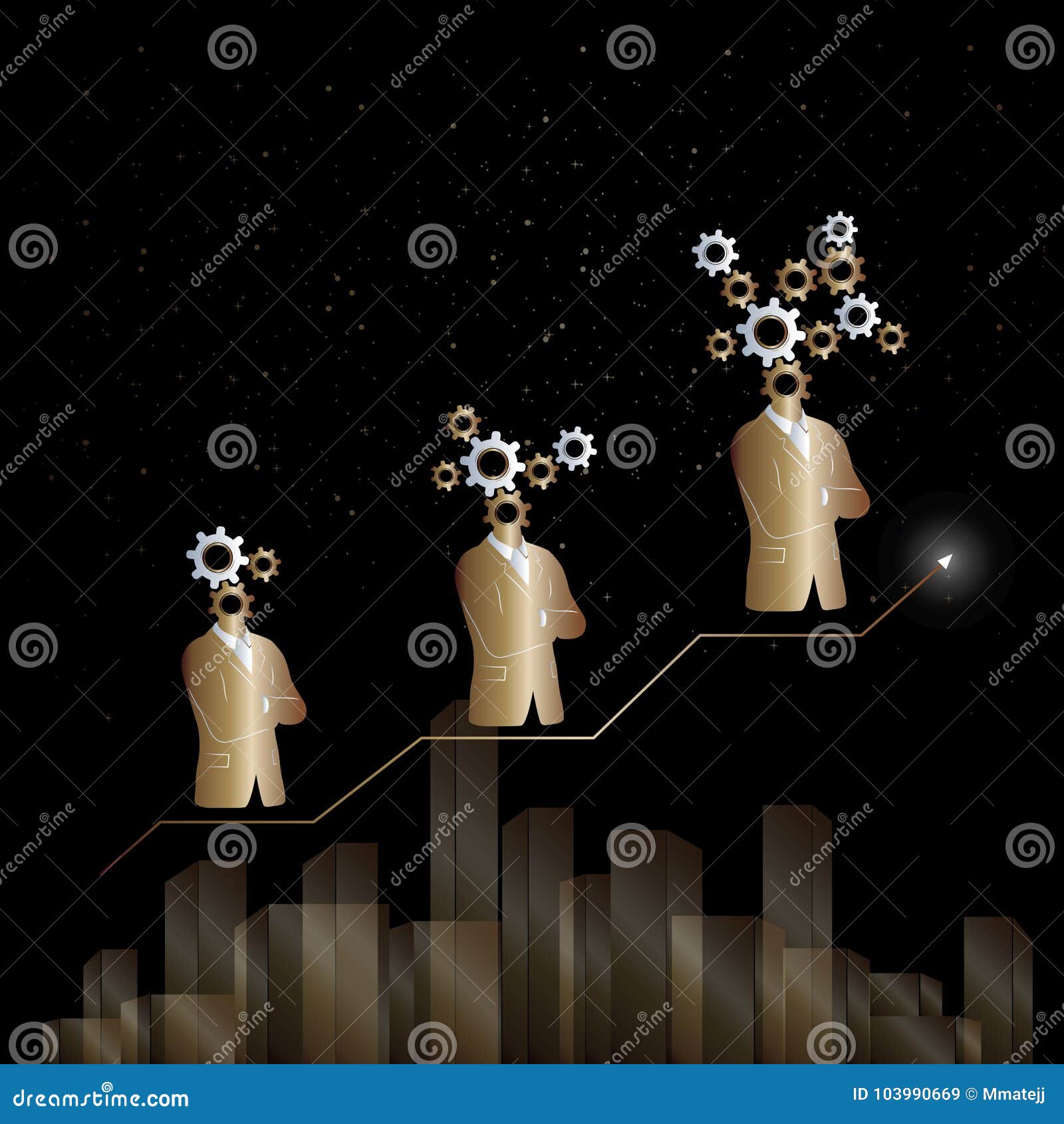 Business and Technology Progress / Growth. Stock Illustration ...