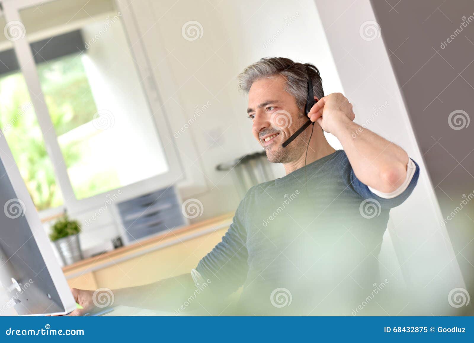 Business teleconference stock image. Image of businessman - 68432875