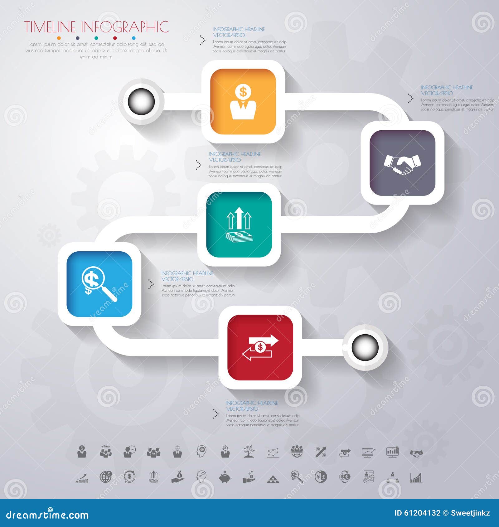 Business Template. Can Be Used for Workflow Layout, Banner Stock Vector ...