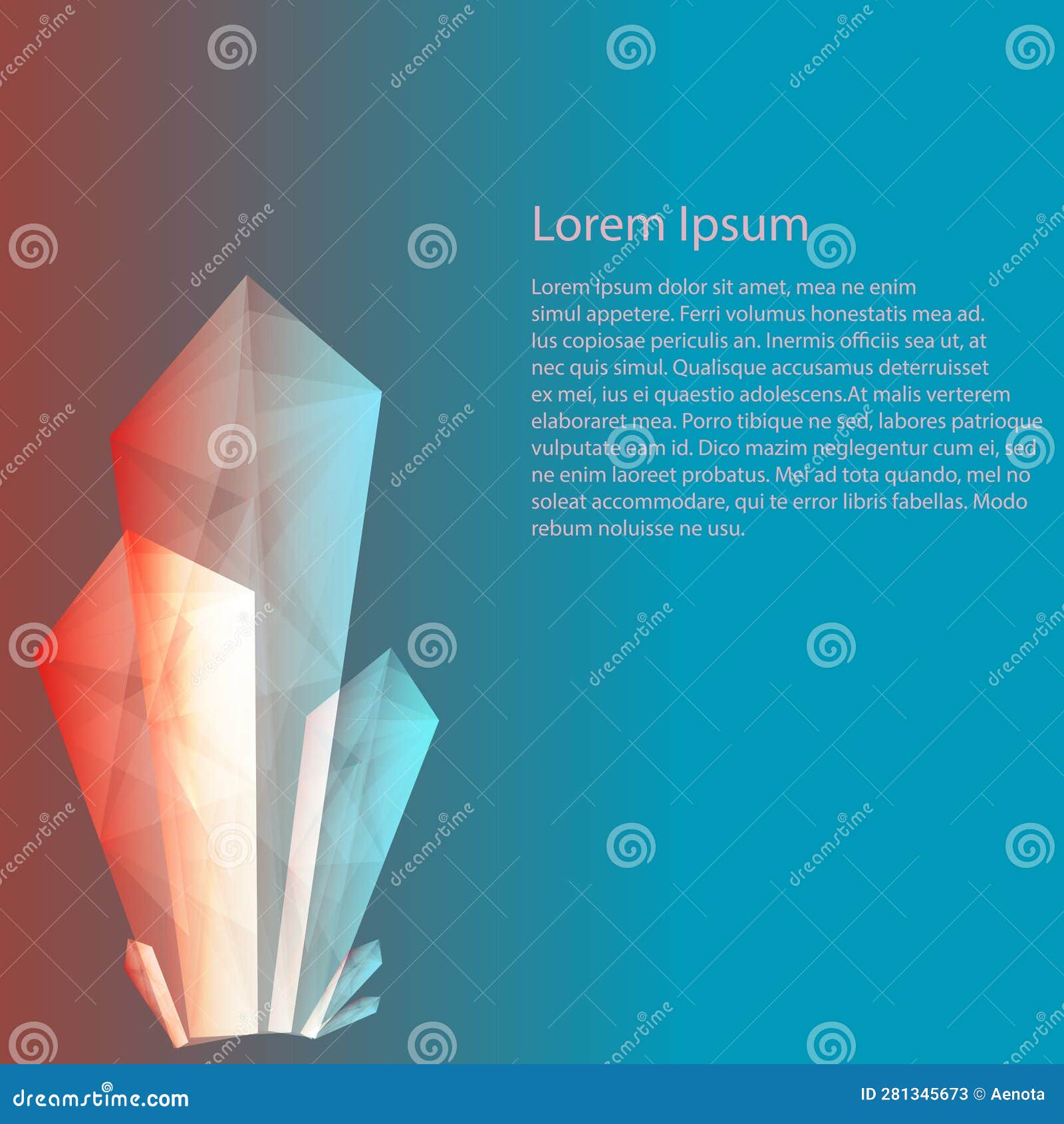 Business Template or Cover with Crystals Stock Vector - Illustration of ...