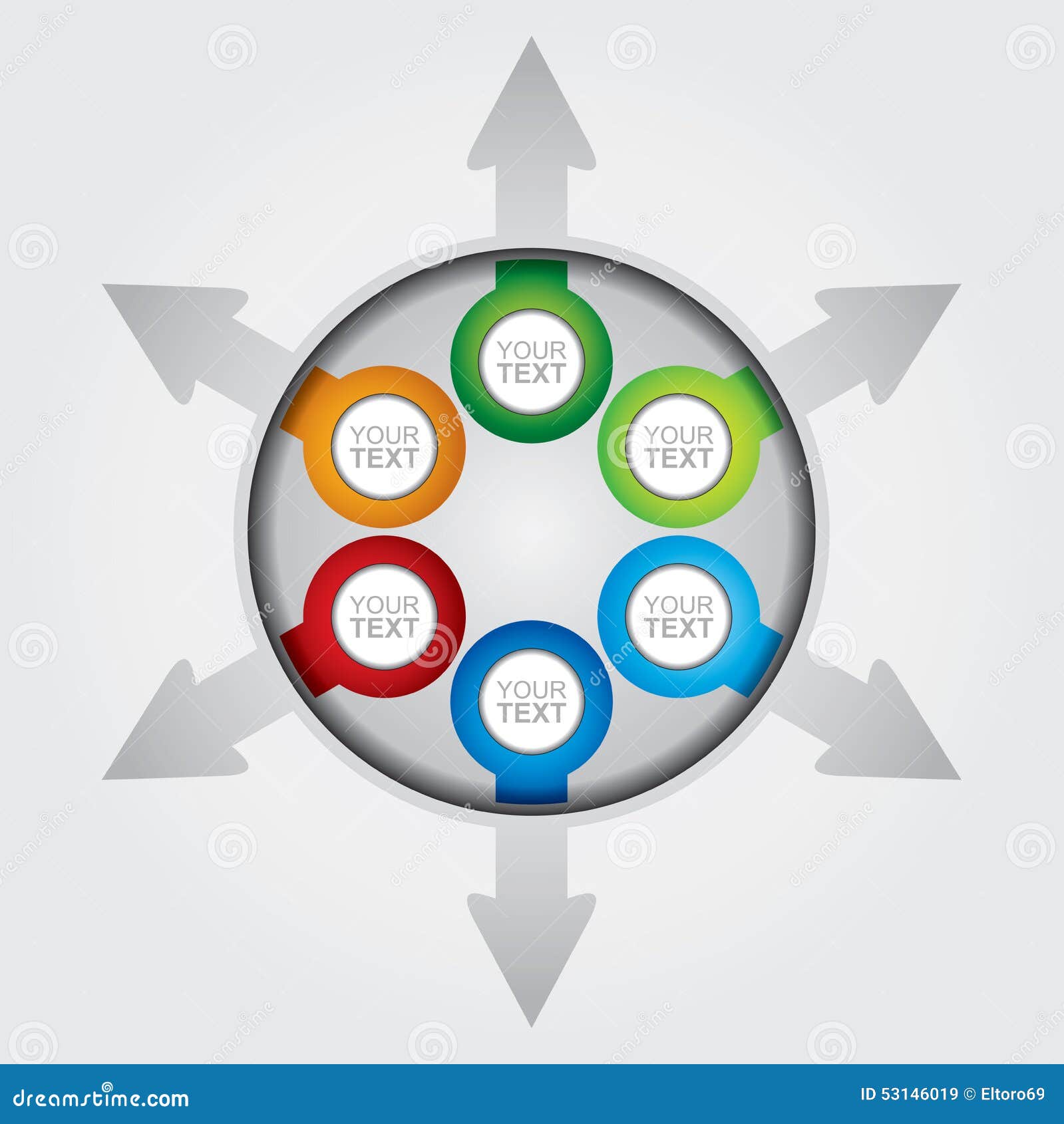 Business Template, Graph and Flow Diagram Illustration Stock Vector ...