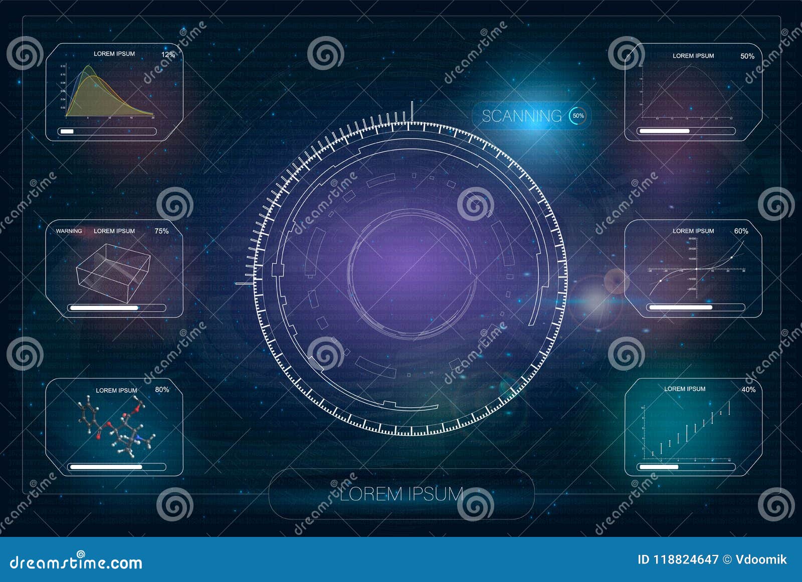 Hud. Hud or Illustration. Digital Data, Business Abstract Background ...