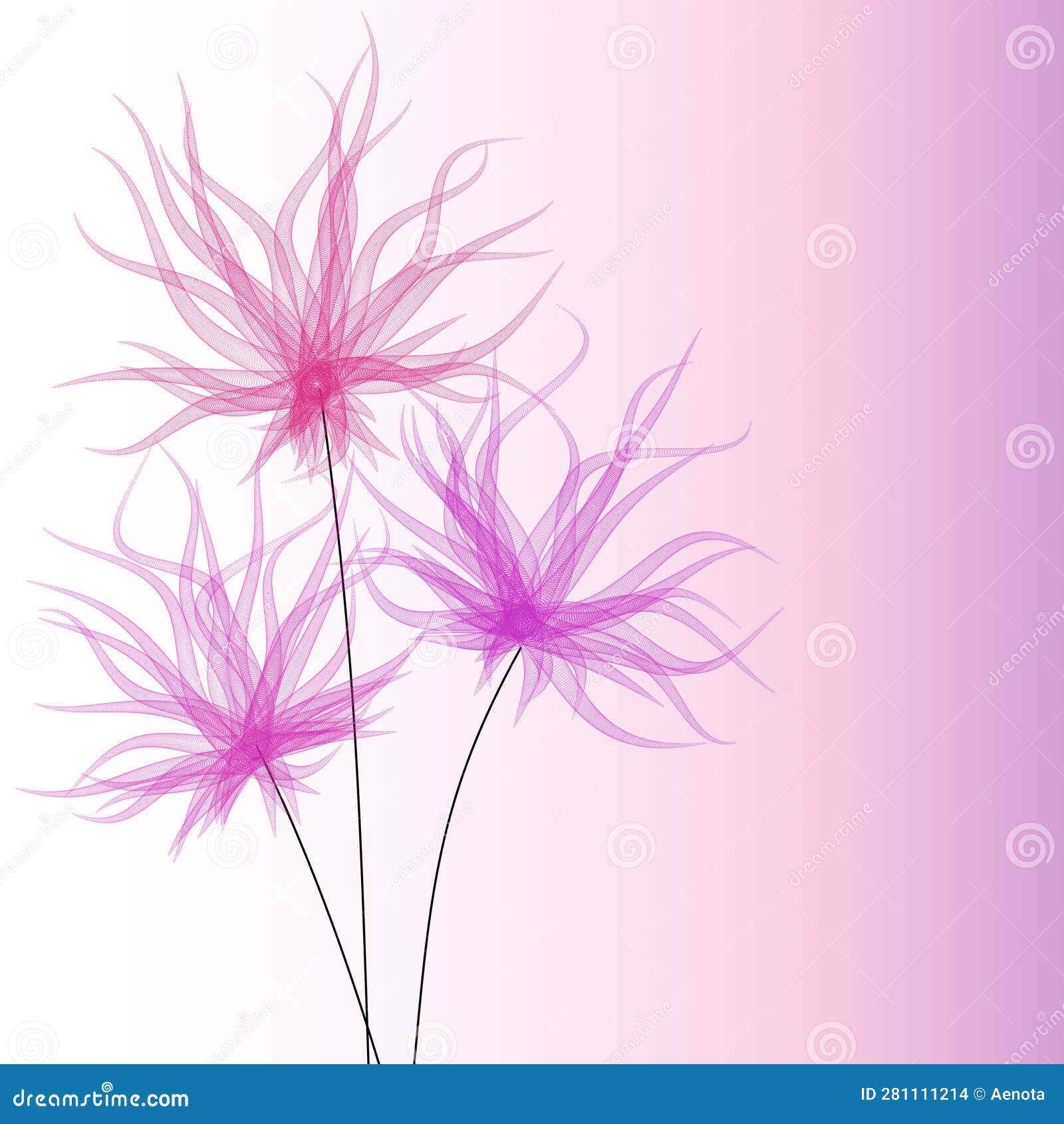 Business Template - Pink Wavy Flower - Vector Illustration Stock Vector ...