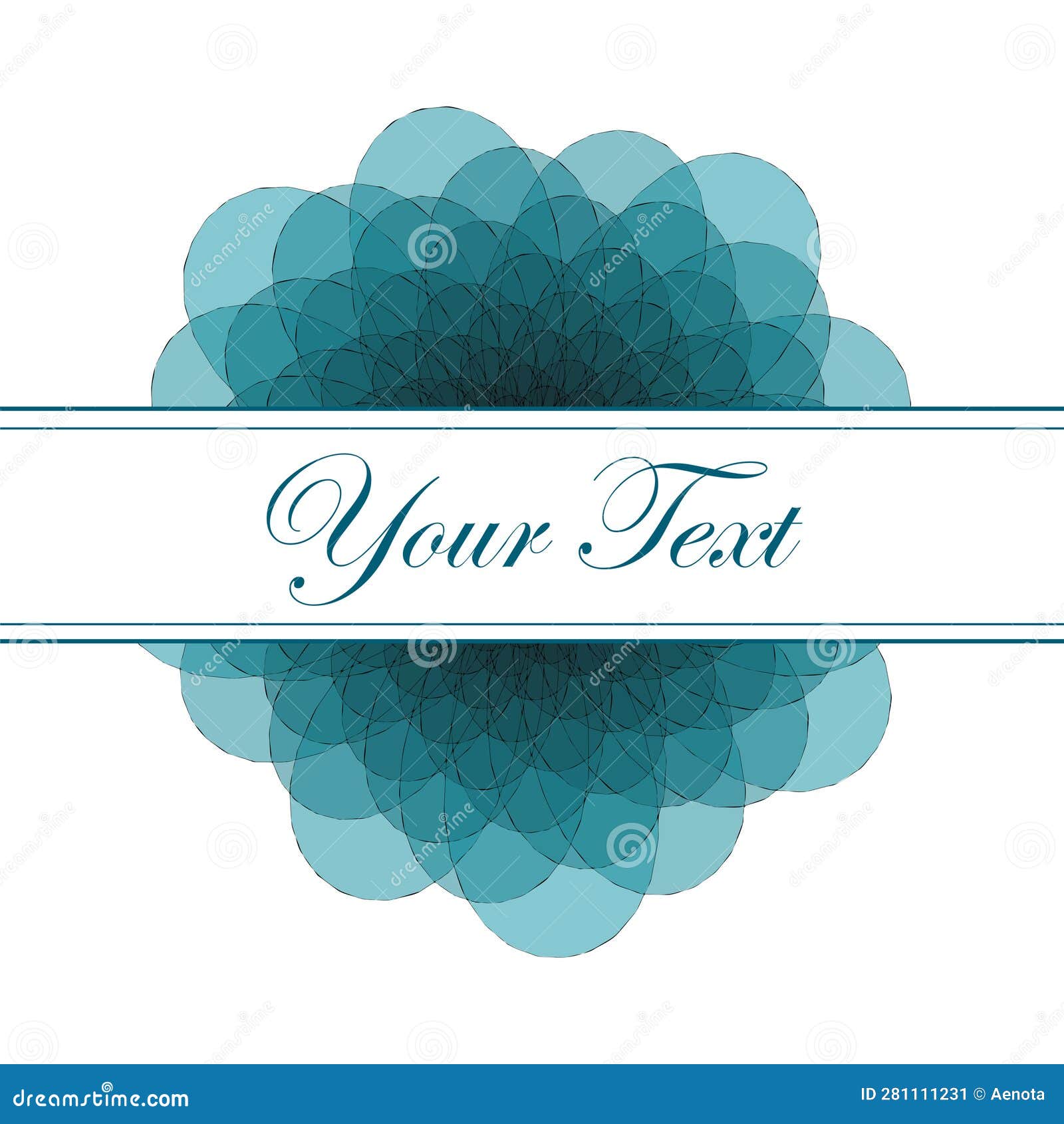 Business Template - Turquoise Flower - Vector Illustration Stock Vector ...