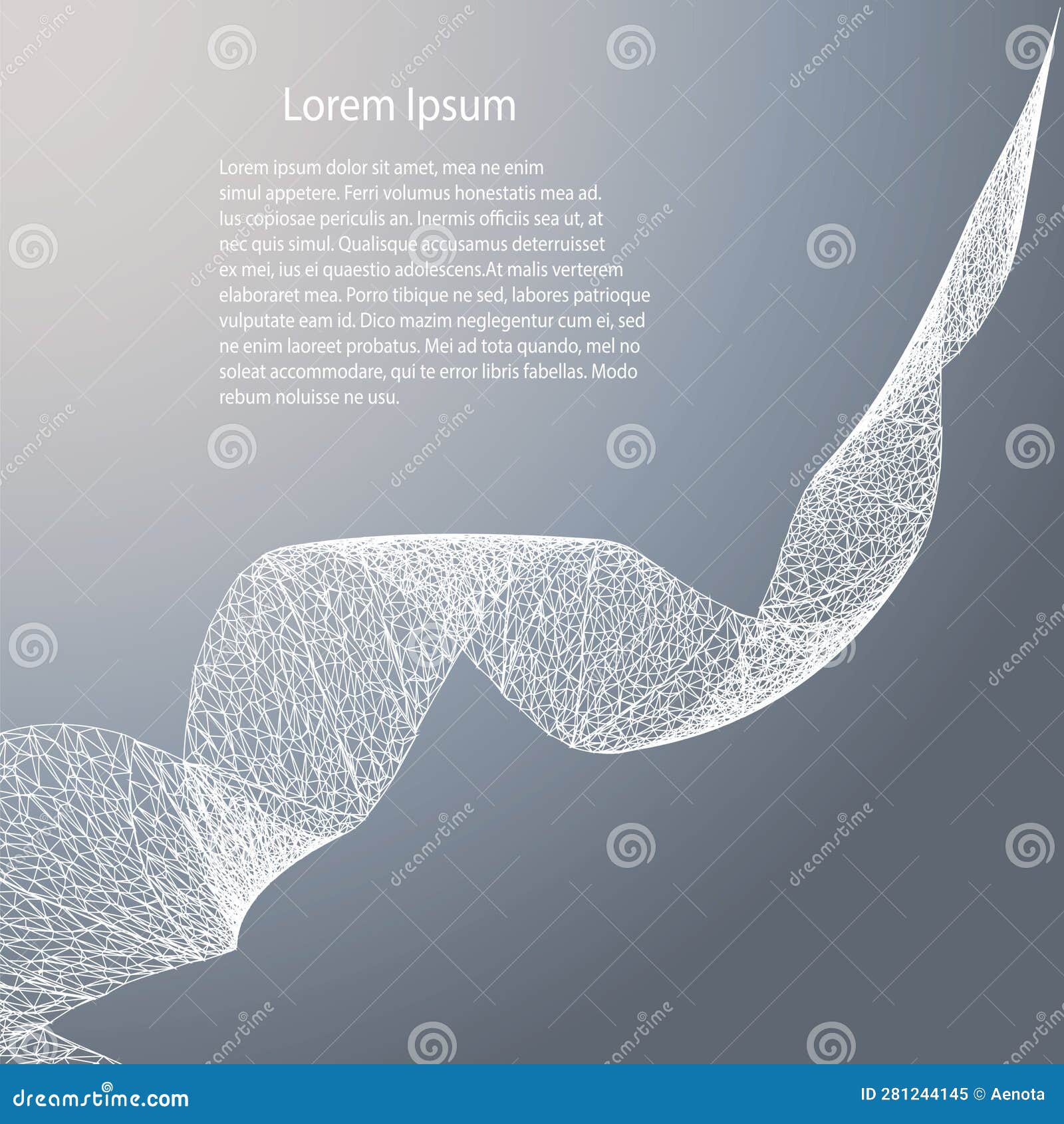 Business Template - Wave Futuristic Structure - Vector Illustration ...