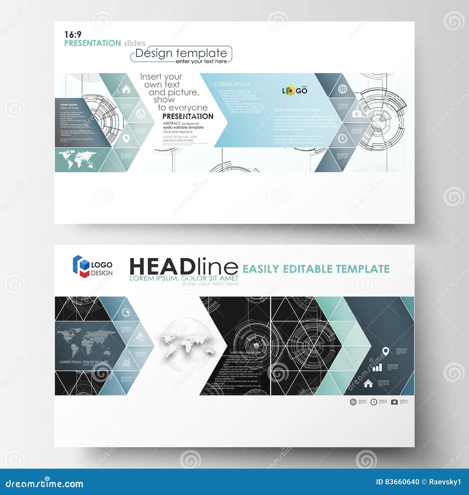 Business Templates in HD Format for Presentation Slides. Easy Editable ...